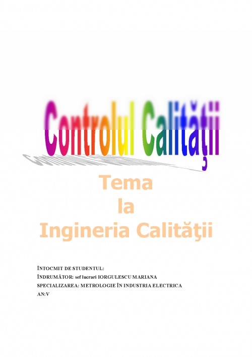 Referat: Controlul Calității (#367566)