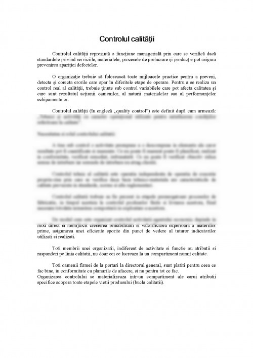 Referat: Controlul Calității (#367566)