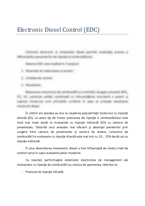 Referat: EDC - Electronic Diesel Control (#367634)