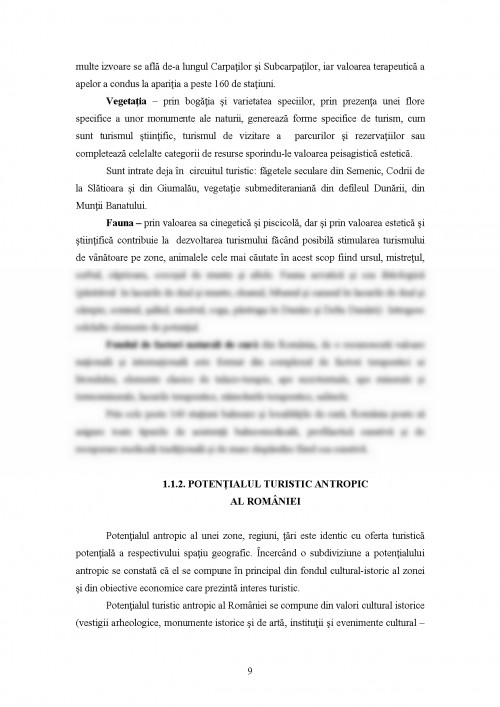 Referat: Potențialul Turistic al României și Formele de Turism ...