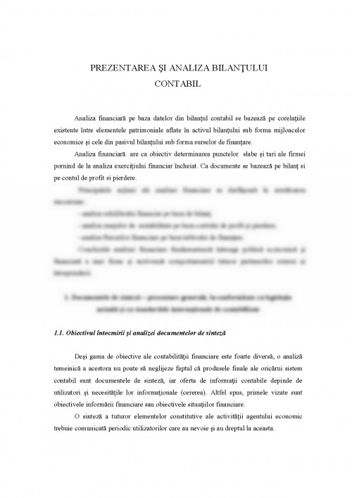 Referat: Prezentarea și Analiza Bilanțului Contabil (#368039)