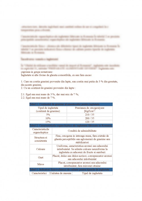 Referat: Procesul thnologic - înghețată (#368485)