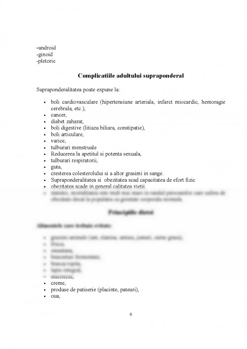 Referat: Dieta unui adult supraponderal (#370514)