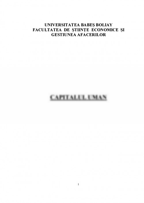 Referat: Capitalul Uman (#370617)