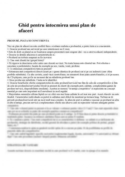 Referat: Ghid pentru întocmirea unui plan de afaceri (#370997)