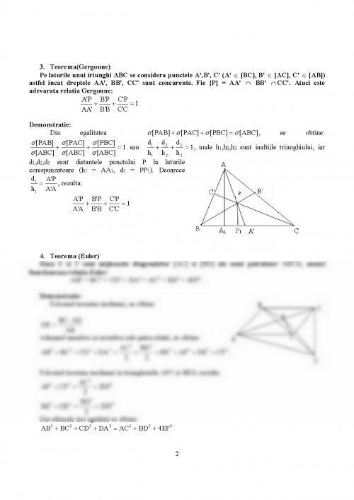 Referat: Teoreme clasice de geometrie plană (#371155)
