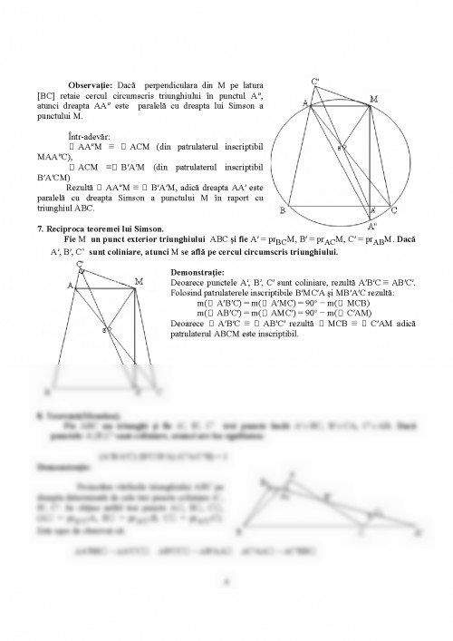 Referat: Teoreme clasice de geometrie plană (#371155)