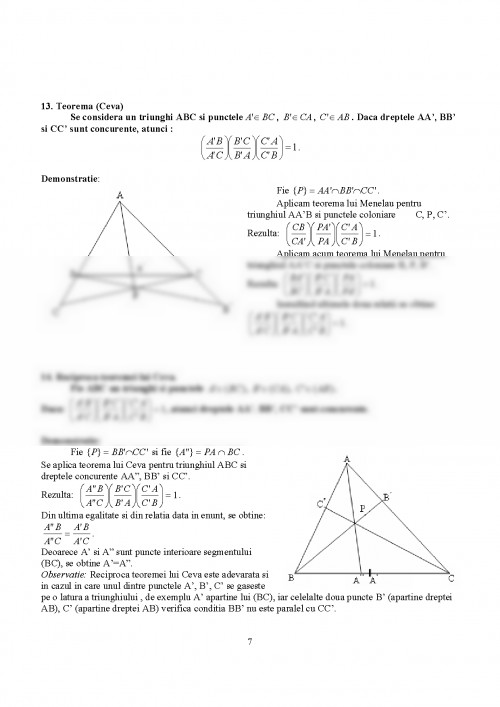Referat: Teoreme clasice de geometrie plană (#371155)