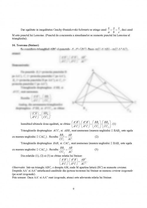 Referat: Teoreme clasice de geometrie plană (#371155)