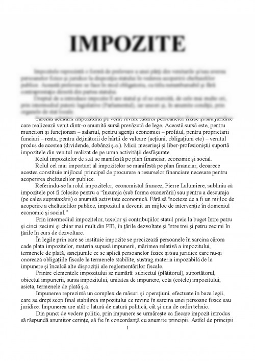 Referat: Impozite (#371293)