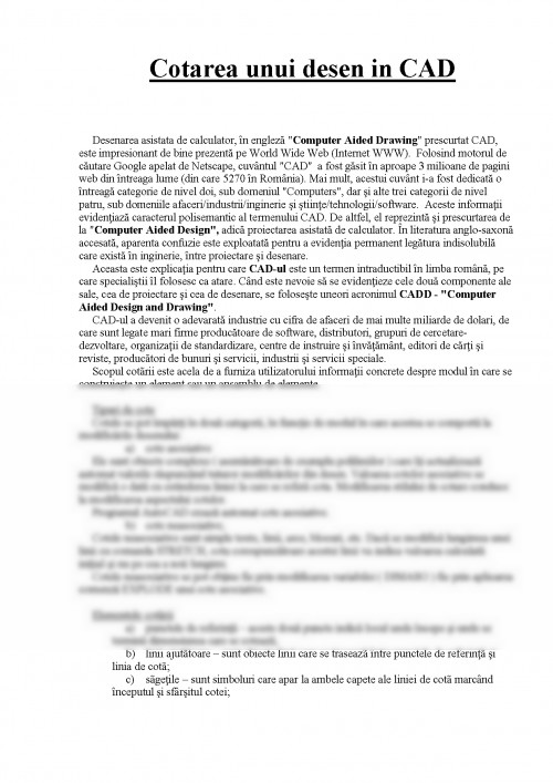 Referat: Cotarea unui desen în CAD (#371971)