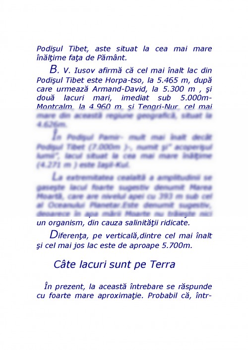 Referat: Lacurile Terrei (#372617)