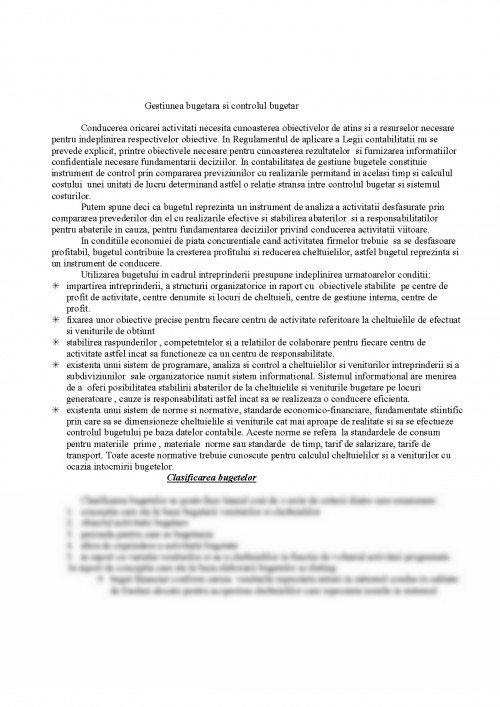 Referat: Gestiune bugetară și controlul bugetar (#373515)