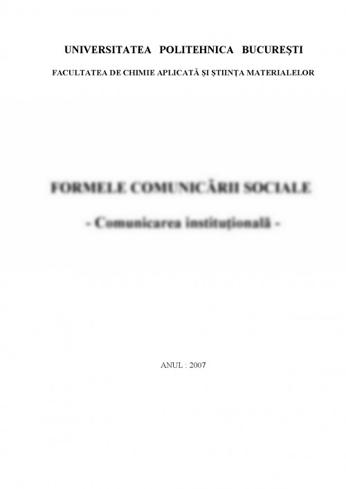 Referat: Comunicarea Instituțională (#373793)