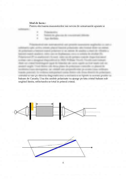 Referat: Determinare concentrației unei soluții optic active prin ...