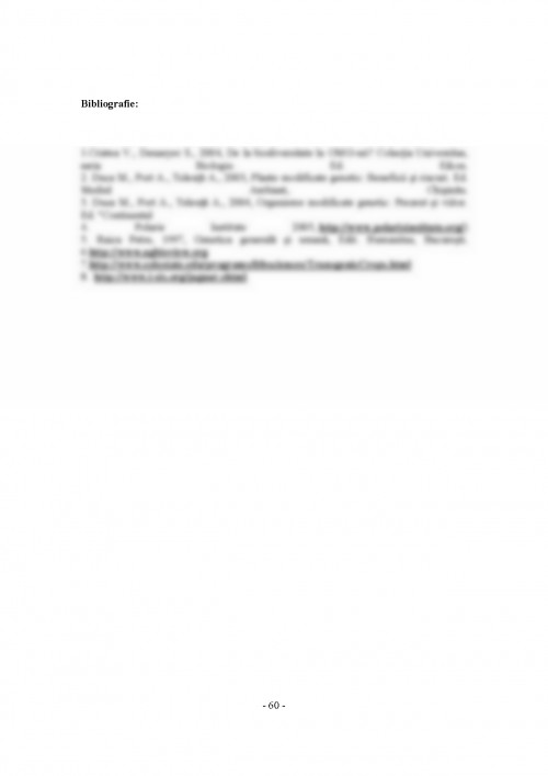 Referat: Organisme Modificate Genetic (#374255)