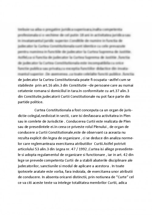 Referat: Organizarea și atribuțiile Curții Constituționale (#374371)