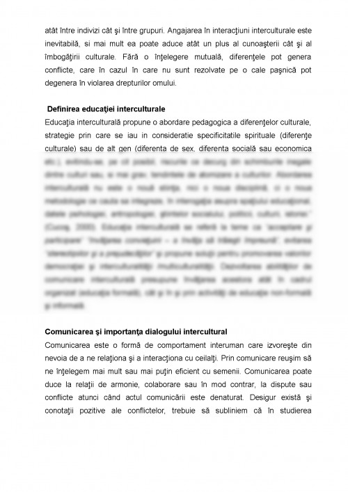 Referat: Promovarea educației interculturale în mediul școlar (#374994)