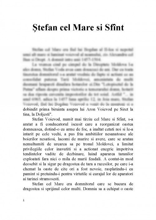 Referat: Stefan cel Mare și Sfânt (#375262)