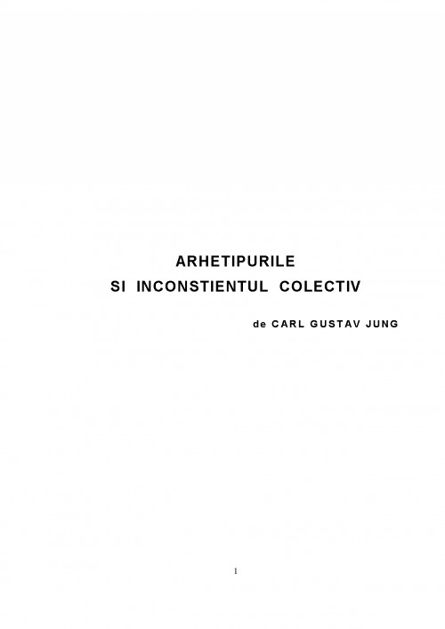 Referat: Arhetipurile și inconștientul colectiv (#376178)