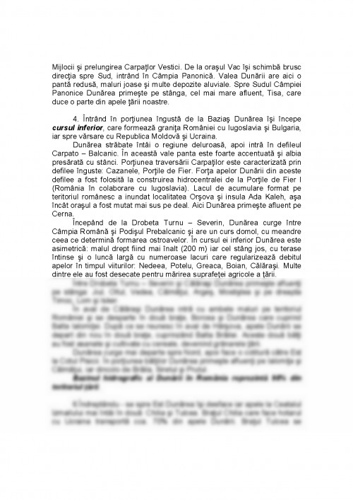 Referat: Fluviul Dunărea (#377453)
