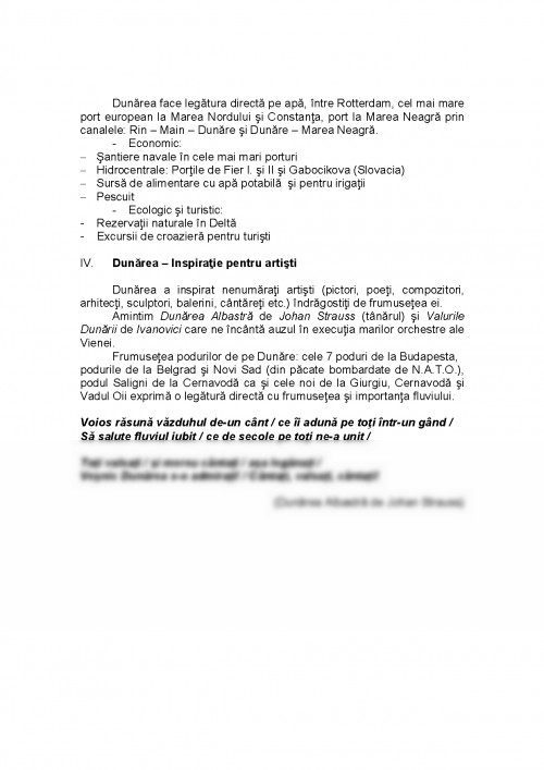 Referat: Fluviul Dunărea (#377453)