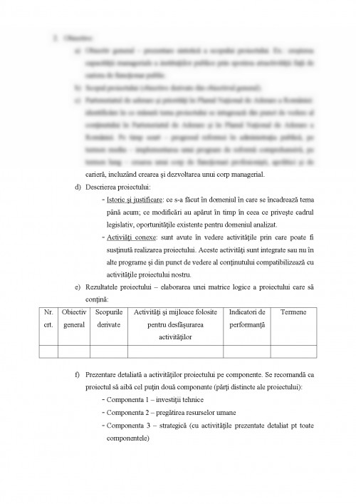 Curs: Metodologia de Elaborare a Unui Proiect care Necesită o Finanțare Externă (#377706)