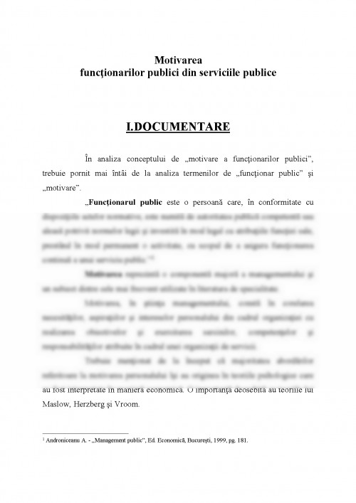 Referat: Motivarea Funcționarilor Publici (#378871)