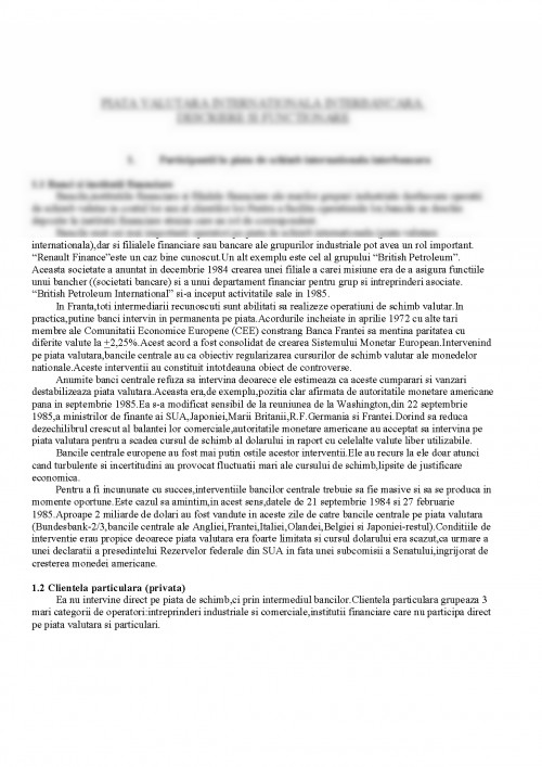 Referat: Piața valutară internațională interbancară (#378883)
