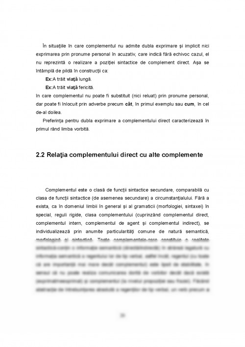 Referat: Complementul Direct și Subordonata Completivă Directă (#380298)