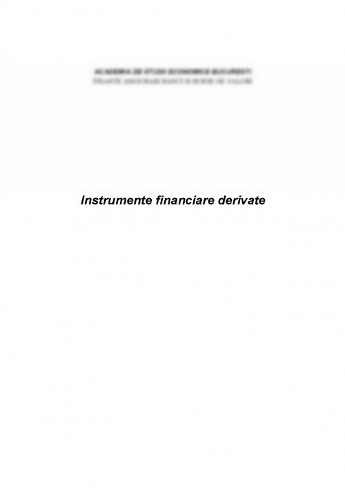 Referat: Instrumente Financiare Derivate (#381492)