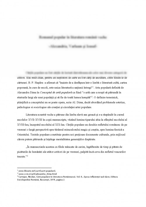 Referat: Romanul Popular în Literatura Română Veche (#381886)