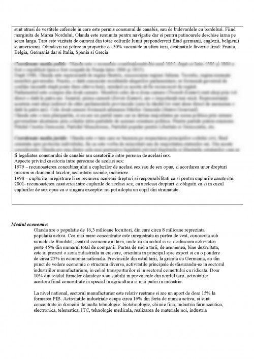 Referat: Fișă de țară - Olanda (#381903)