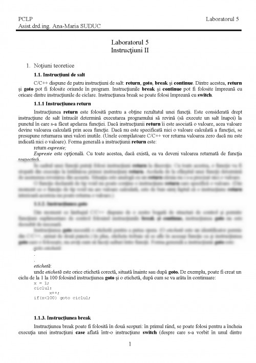 Laborator: Programarea calculatoarelor și limbaje de programare - instrucțiuni (#382328)
