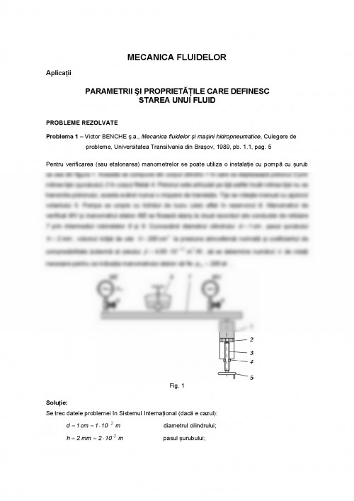 Curs: Mecanica fluidelor - parametrii și proprietățile care definesc ...