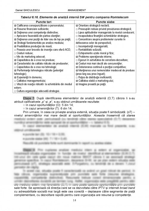 Seminar: Aplicații ale Metodelor de Analiză ale Mediului Intern și ...