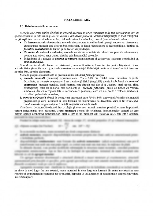 Referat: Piața Monetară (#383843)