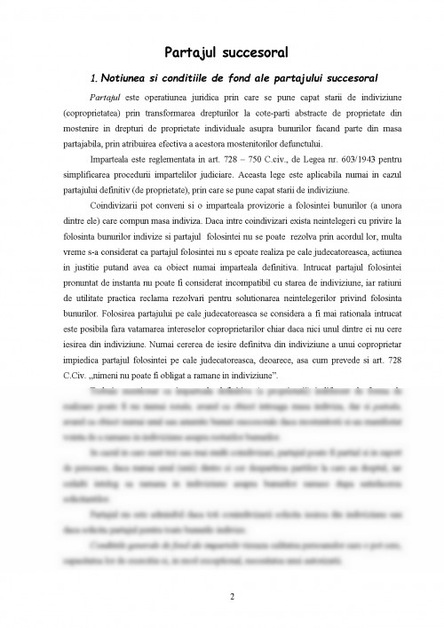 Referat: Partajul Succesoral (#383846)