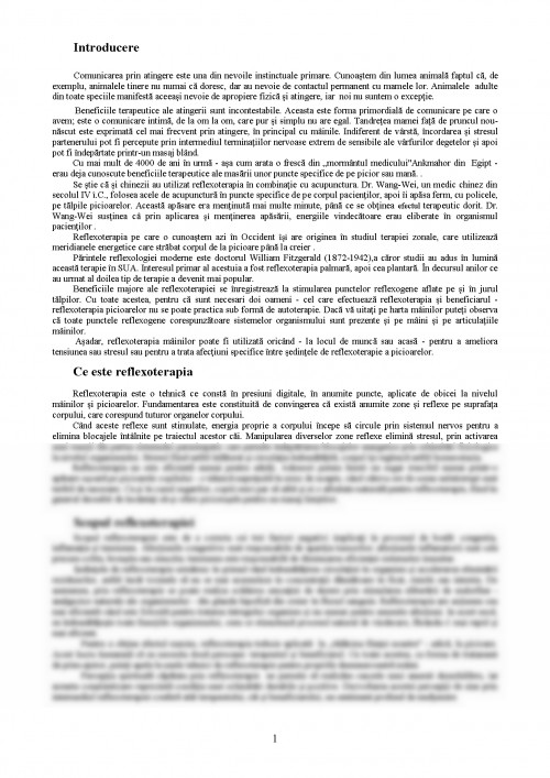 Referat: Reflexologia mâinii (#383998)