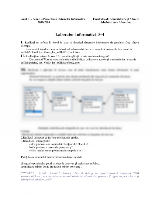 Laborator: Funcționarea unui Sistem Informatic al unui Supermarket ...