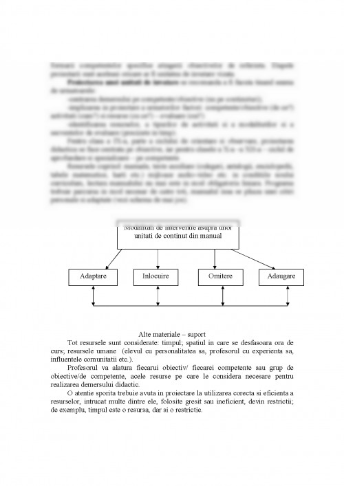 Curs: Proiectarea activității didactice (#385132)