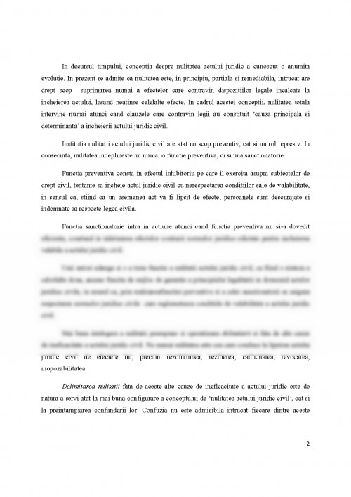 Referat: Nulitatea Actului Juridic Civil (#385247)