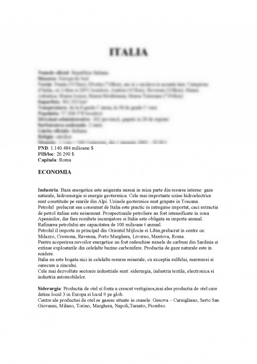 Referat: Italia (#385631)
