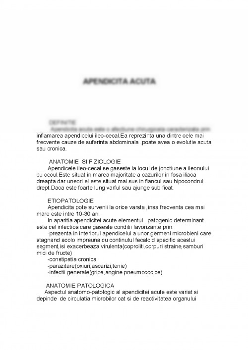Referat: Apendicita acută (#386215)