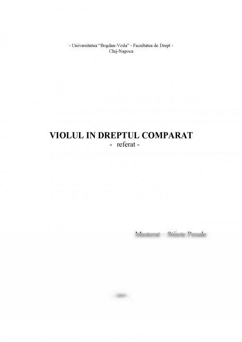 Referat: Violul în Dreptul Comparat (#386601)