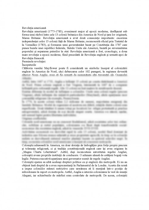 Referat: Revoluția Americană (#386614)