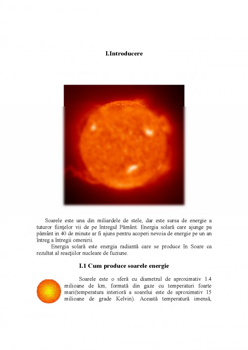 Referat: Energia Solară (#386820)