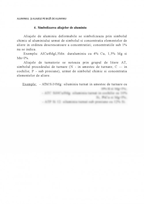 Referat: Aluminiul și aliaje pe bază de aluminiu (#386965)