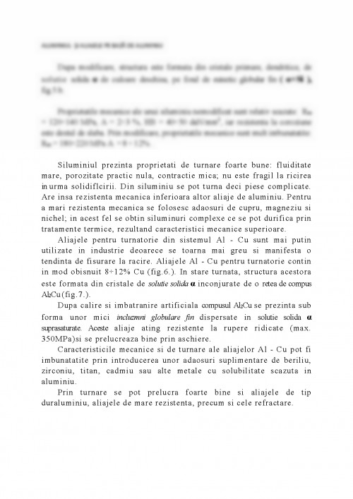Referat: Aluminiul și aliaje pe bază de aluminiu (#386965)