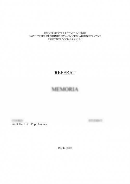Referat: Memoria (#387252)